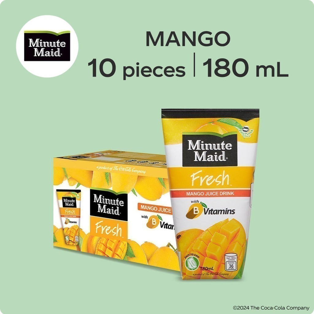Minute Maid Fresh Mango 180mL - Pack of 10 | Shopee Philippines