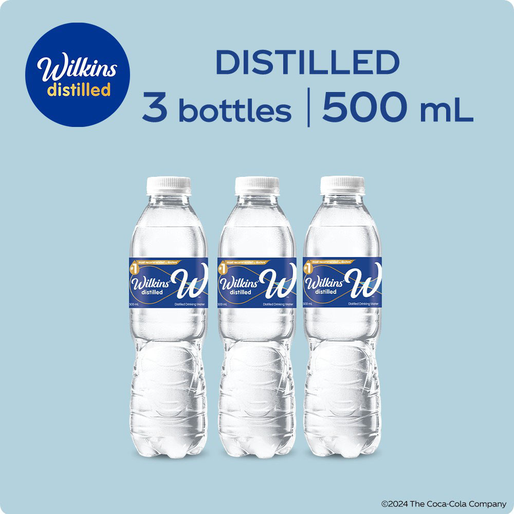 Wilkins Distilled Water 500mL - Pack of 3 | Shopee Philippines