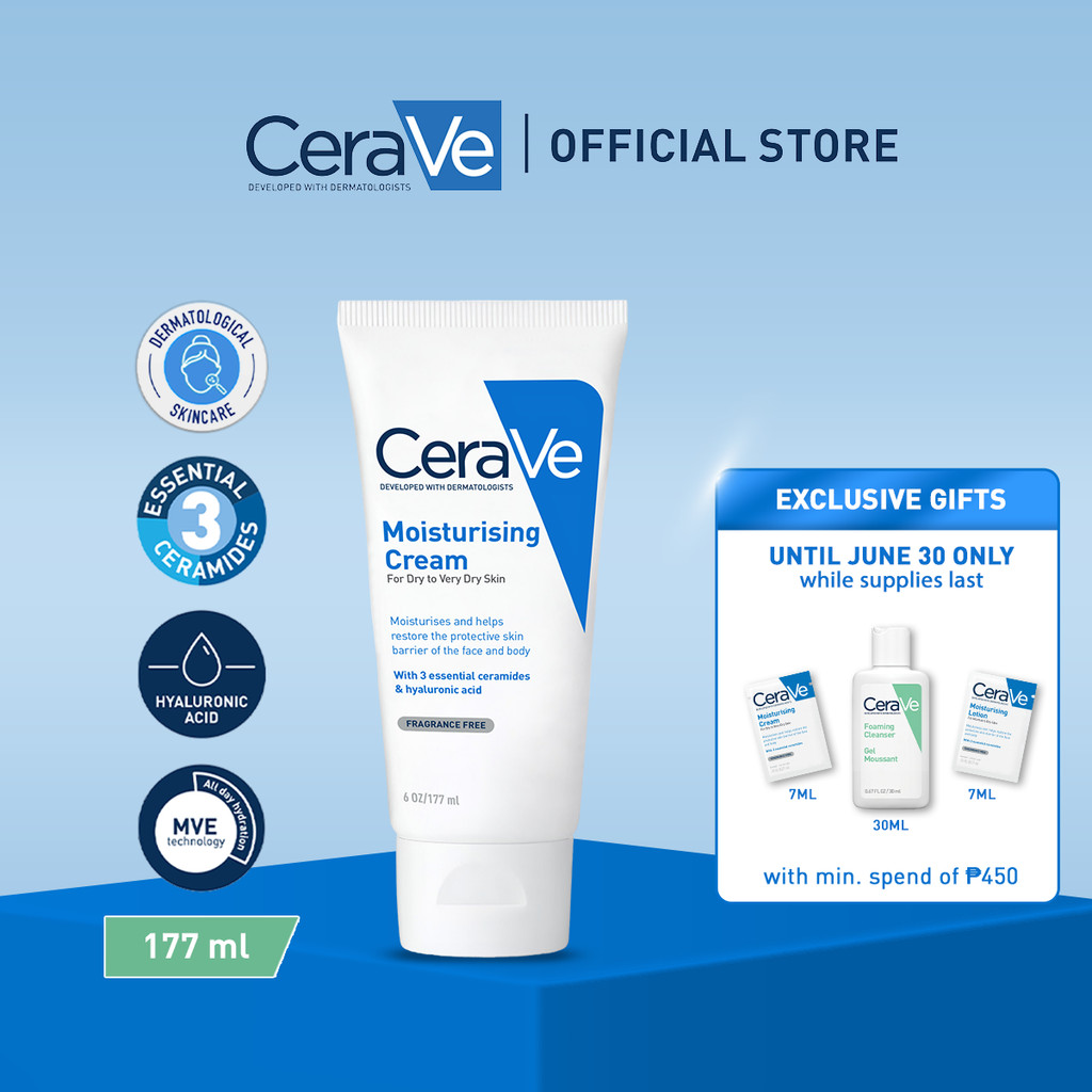 CeraVe Moisturising Cream for Dry to Very Dry Skin Barrier-Restoring ...