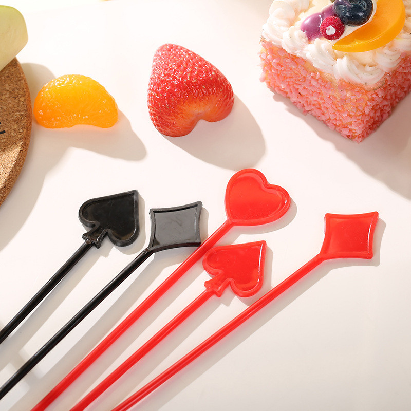 50 pieces of creative acrylic cocktail spoons, coffee, milk tea, juice ...