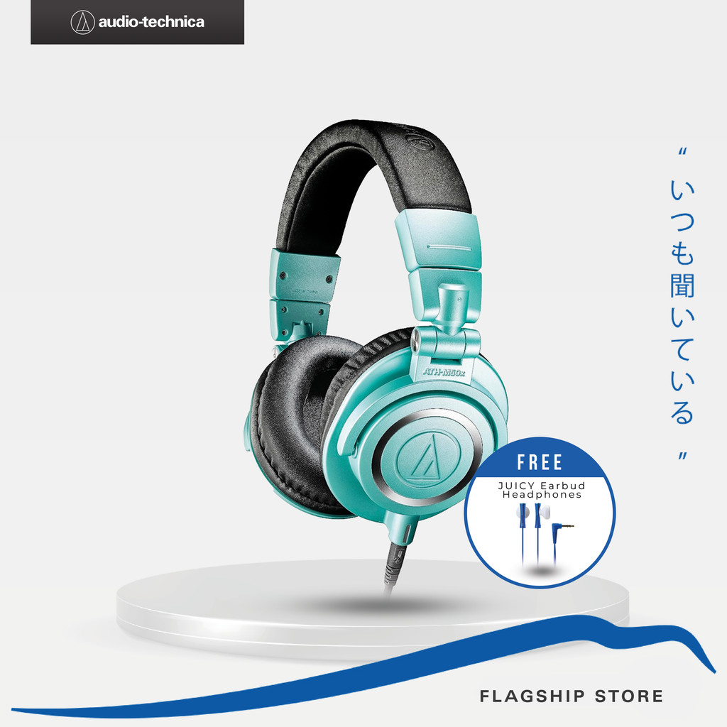 Audio-Technica ATH-M50x IB Professional Monitor Headphones (Limited Edition Ice Blue) | Shopee ...