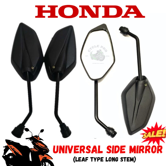 HONDA RS 125 Side Mirror Universal Stock LEAF Type Long Stem 052 ...