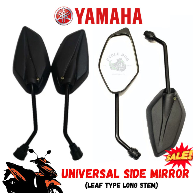YAMAHA SNIPER Side Mirror Universal Stock LEAF Type Long Stem 052 ...