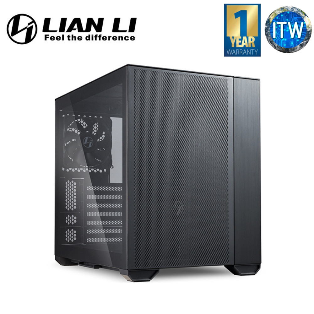 Lian Li 011 Air Mini Black Mesh Front Panel Tempered Glass PC Case ...