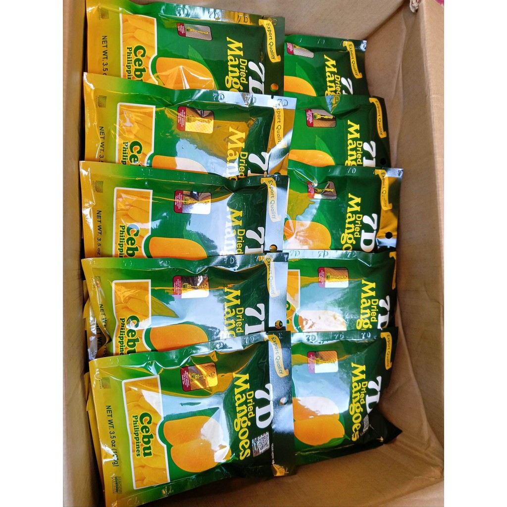 Wholesale 1 box 100 packs of 7D dried mango 100 grams/200 grams/80 grams | Shopee Philippines