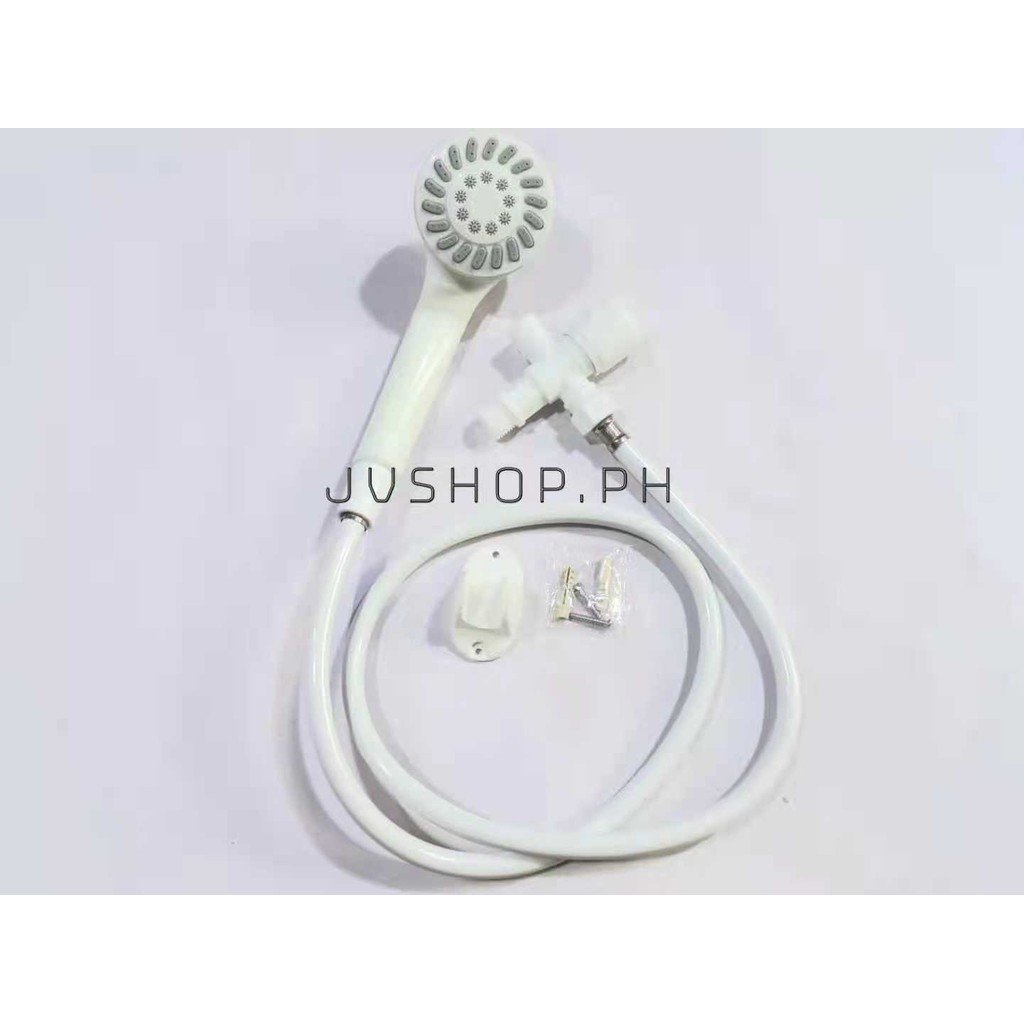 PVC Plastic Telephone Shower Head Hose And Holder With Dual Angle Valve ...