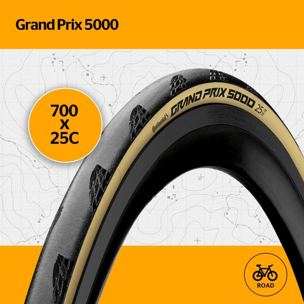 Continental GP 5000 Black/Cream Foldable Clincher Tire | Shopee Philippines
