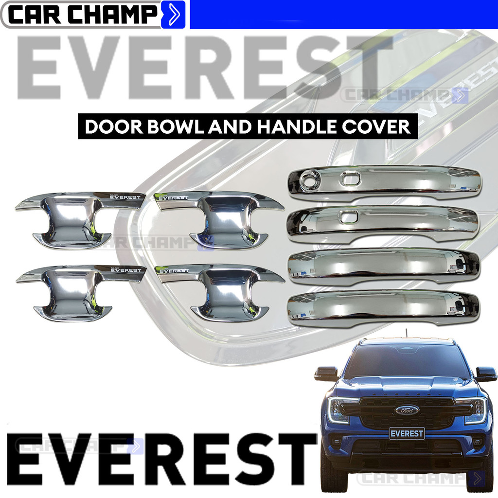 FORD Everest 2023 to 2024 Door Handle and Door Bowl Cover Chrome w ...