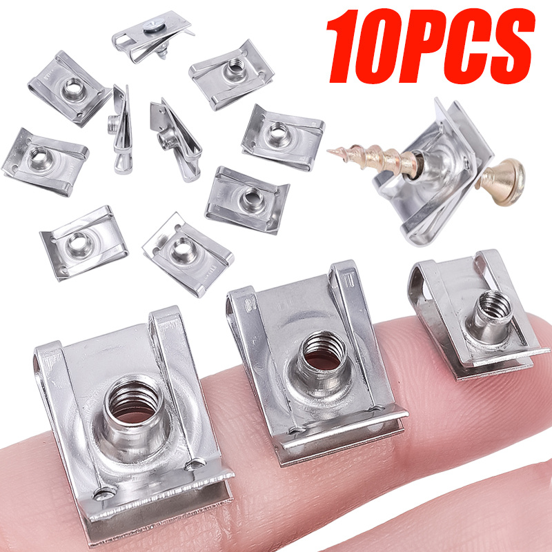 Auto Stainless Steel U-clip with Threaded Nut Clip Piece Auto Bumper ...