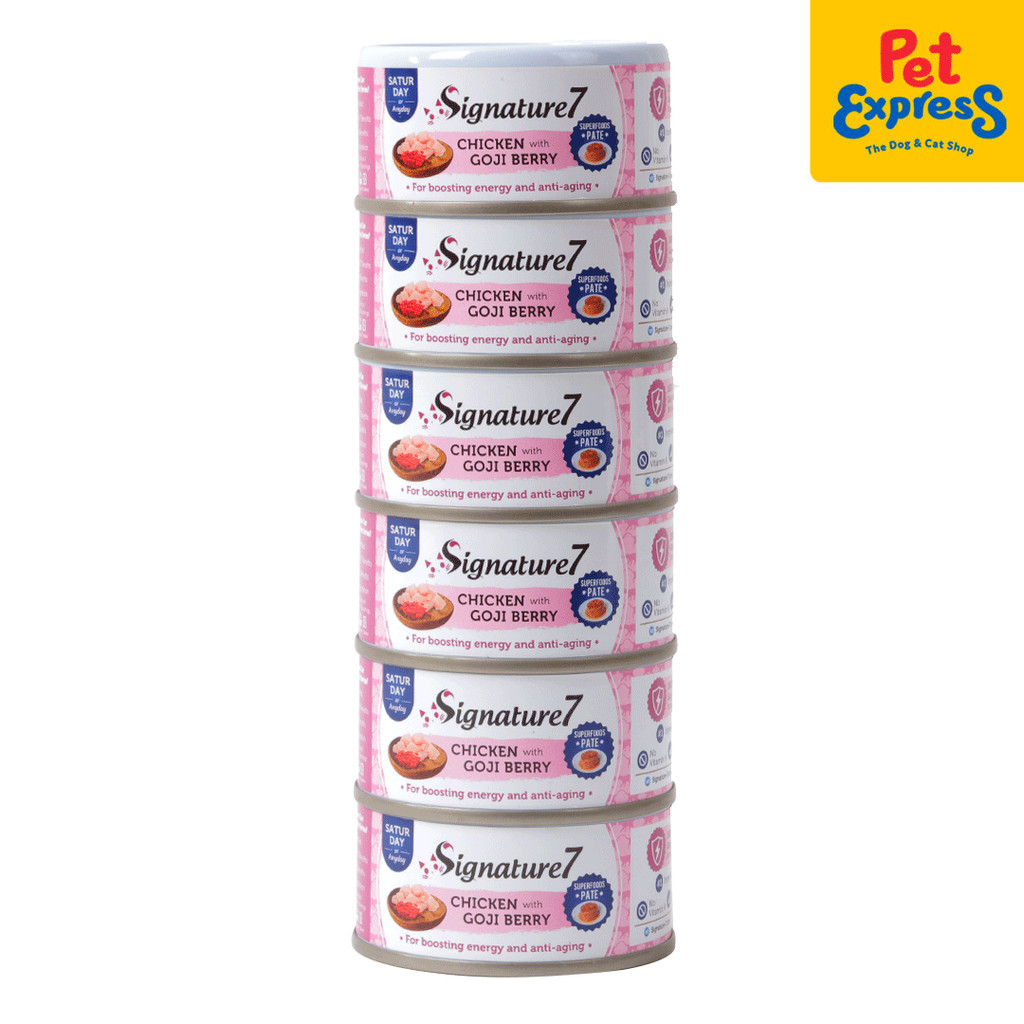Signature 7 Pate Saturday Chicken Goji Berry Wet Cat Food 80g (6 cans ...