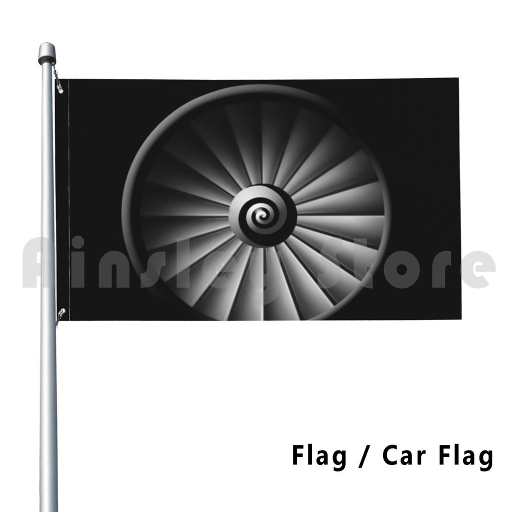 Jet Engine Flag Car Flag Funny Fan Nose Aeroplane Aviation Prop General ...