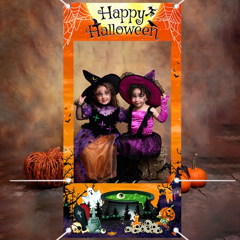 Halloween Party Photo Booth Frame Props for Kids Adult Birthday Party ...