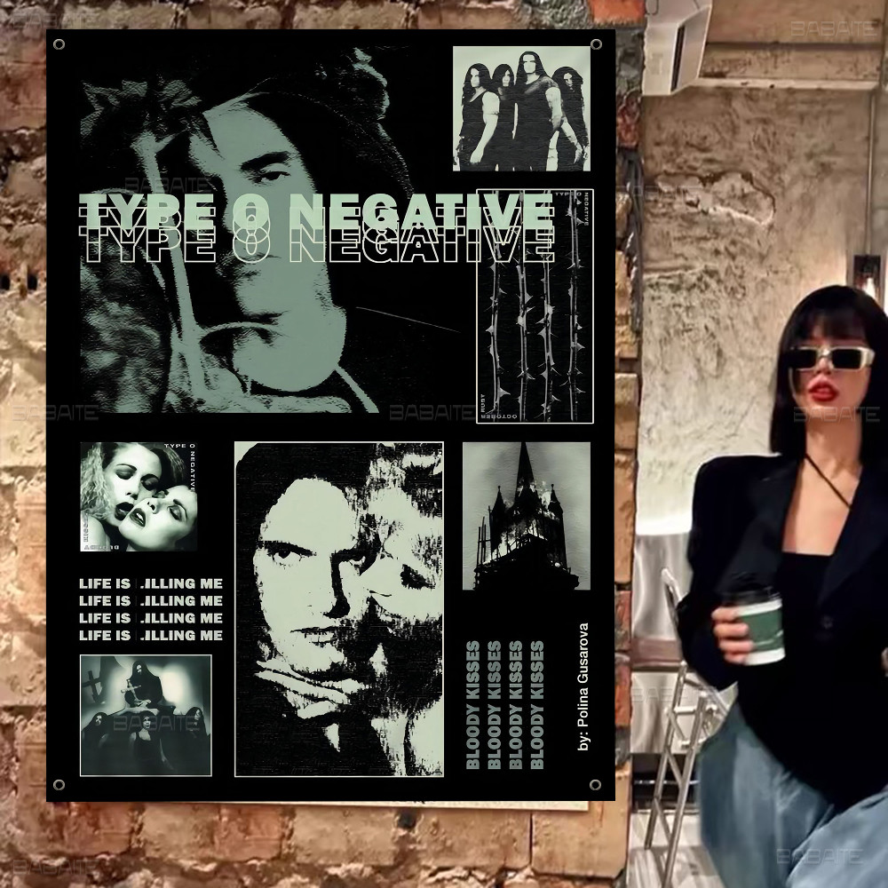 Rock Band Type O Negative Anime Chart Flag for Living Room Home Dorm ...