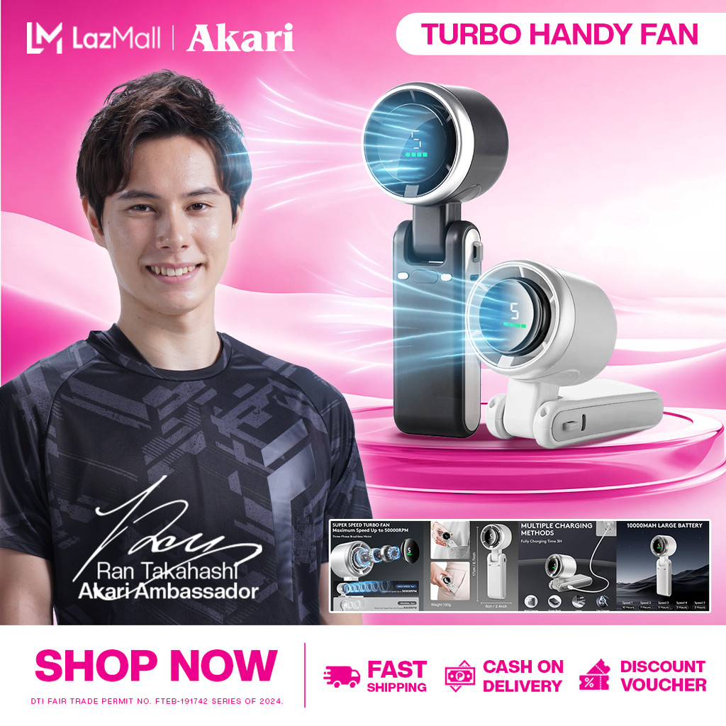 RAN with AKARI : Rechargeable Turbo Handy Fan (ARF-RTF1) - NEW ITEM ...