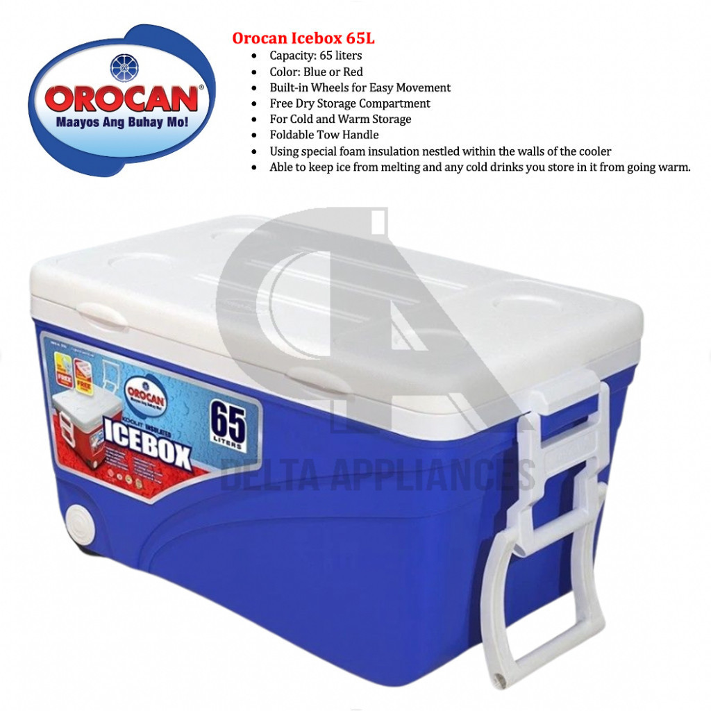 Orocan Icebox 65 Liters Koolit Insulated Ice Box with wheels free scoop ...