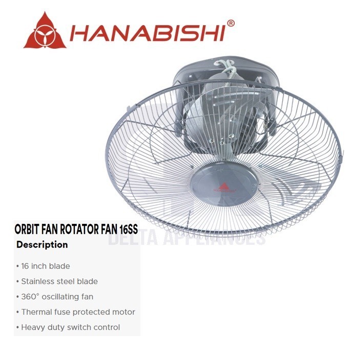 Hanabishi Orbit Fan 16" Metal Blade Industrial Heavy Duty Motor 1 Year ...