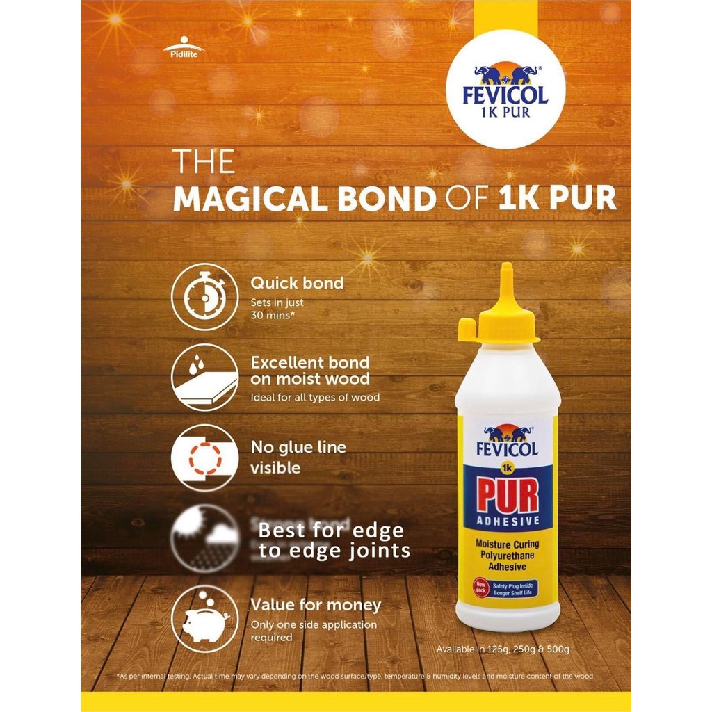 FEVICOL 1K PUR MOISTURE CURING POLYURETHANE STRONG HOLD MULTIPURPOSE ...
