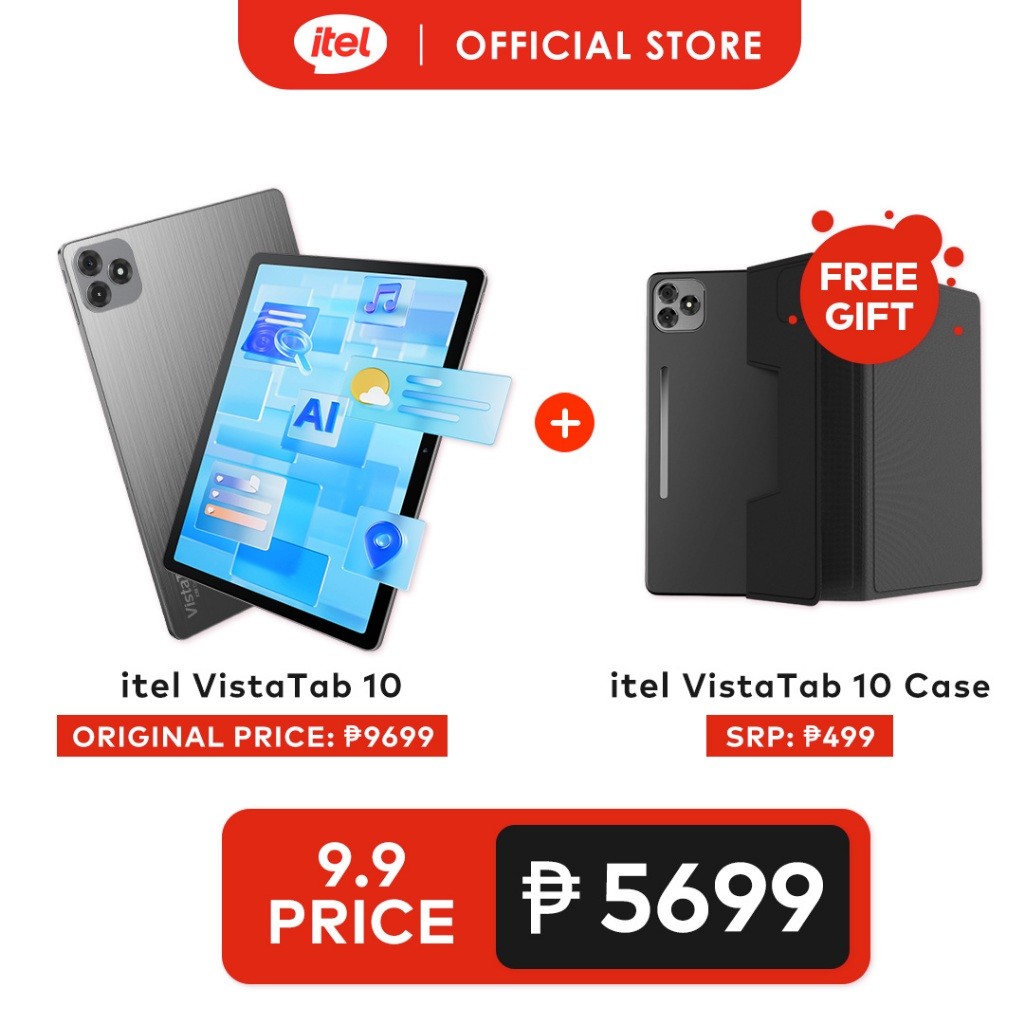 itel VistaTab 10 (4GB+128GB) 10.1" HD IPS Screen Dual Speakers AI ...