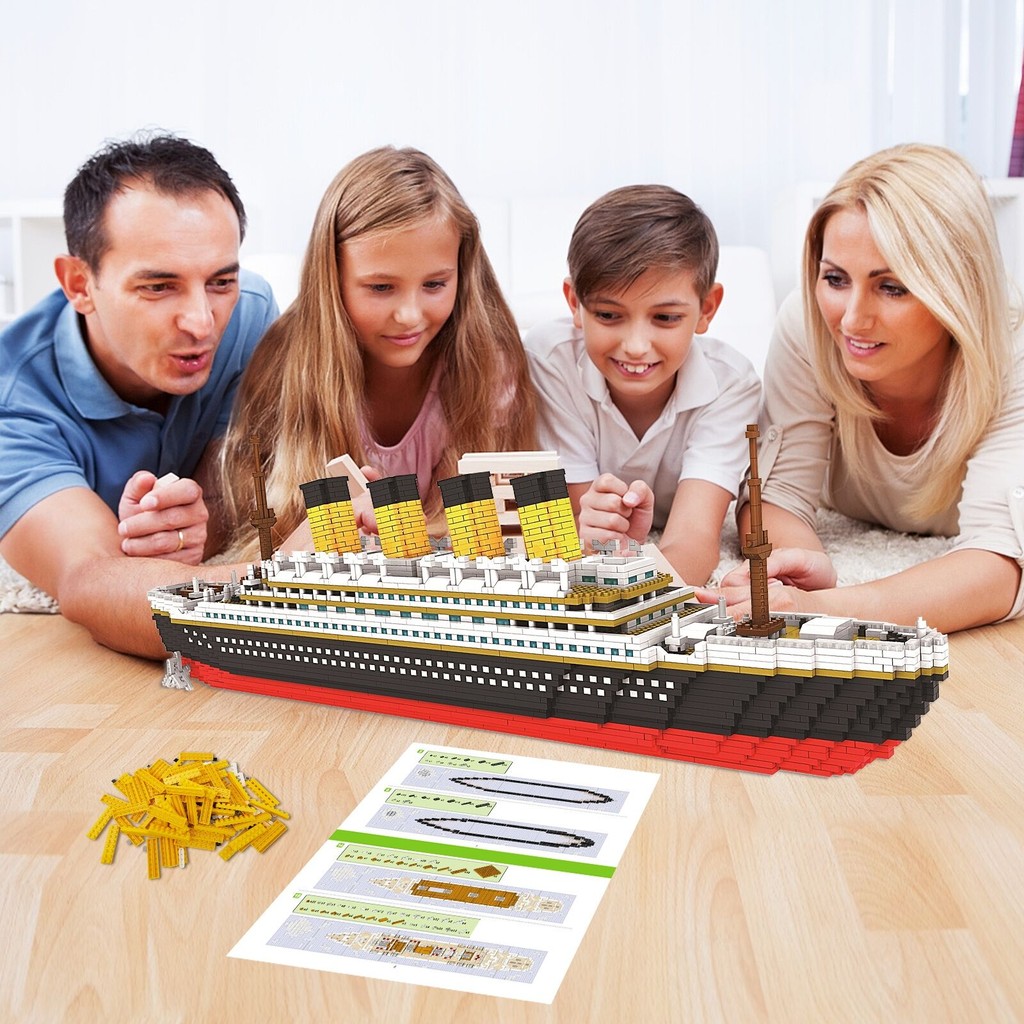3800PCS Blocks Titanic Cruise Ship Model Boat Model DIY Assemble ...