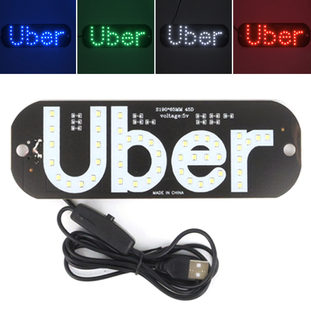 12V LED Car For UBER Cab Indicator Lamp Windscreen Sign Windshield ...