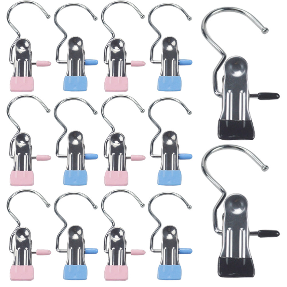 24pcs Boot Hanger for Closet Laundry Hooks with Clips Boot Holder ...
