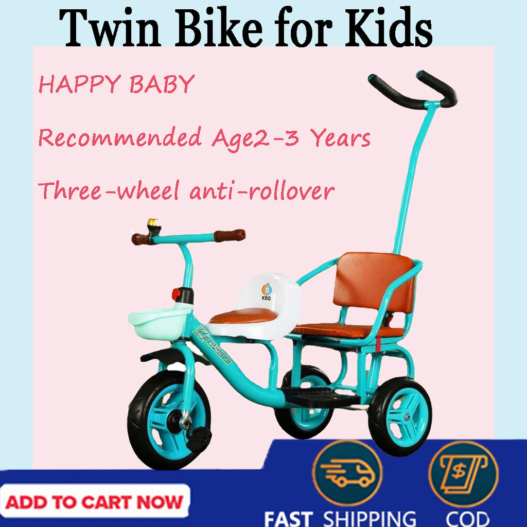 twin bike for kids baby tandem tricycle Bike bike for kids stroller bike 1-5years 8 Ratings ...