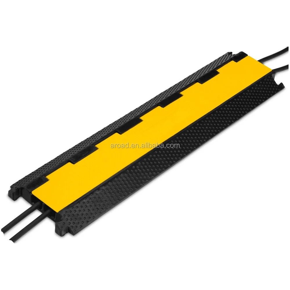 Rubber Cable Protector 2 Channels Road Ramp Cable Protector ramp wire ...