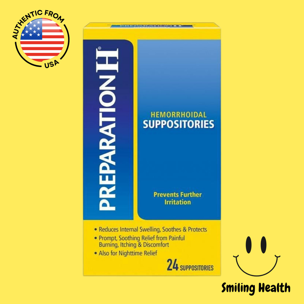 Preparation H Hemorrhoid Symptom Treatment Suppositories 24 Count NO ...