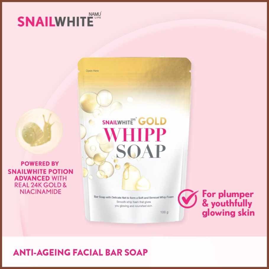 SNAILWHITE]V$Whipp/y;SoapCg-GoldJZ-100g | Shopee Philippines