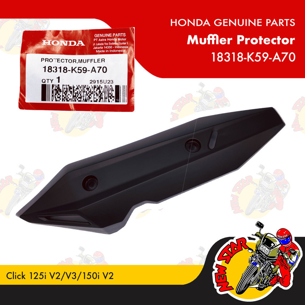 18318-K59-A70 | Muffler Protector | Genuine Honda parts | Click 125i v2 ...
