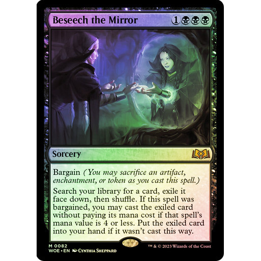 MTG Proxy Card - Beseech the Mirror (Foil) | Wilds of Eldraine (WOE ...