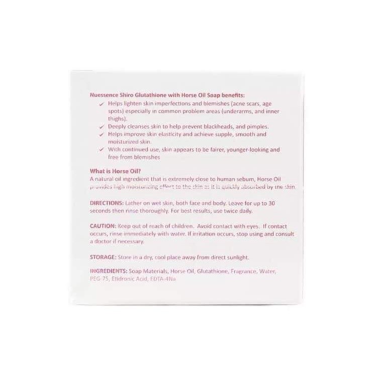 NUESSENCE:ju;Shiro>E/Skin/ic$Whitening/aX^Glutathione$oU/Soap | Shopee ...