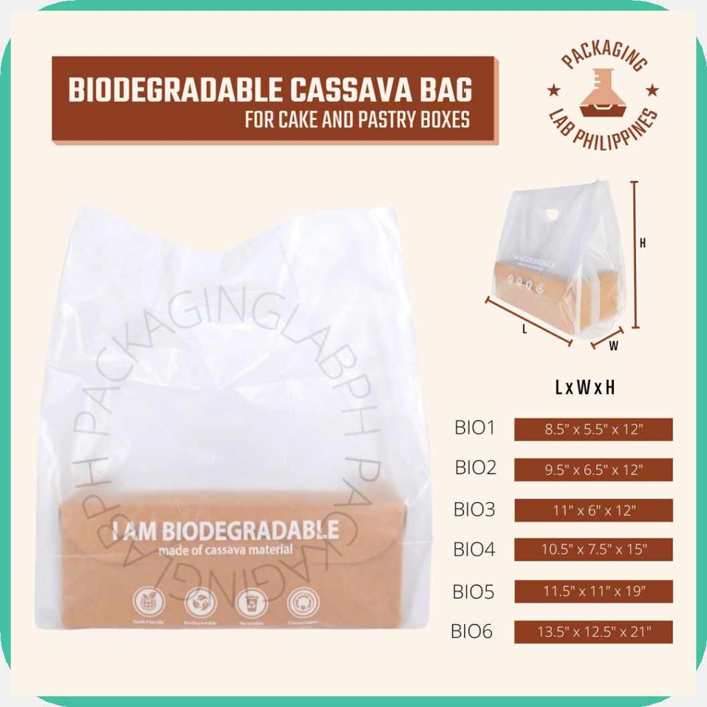 [100pcs]_mW`Biodegradable'SV)Plastic/P$Bags^C$for^D$Cake^t$Box^u$and^r ...