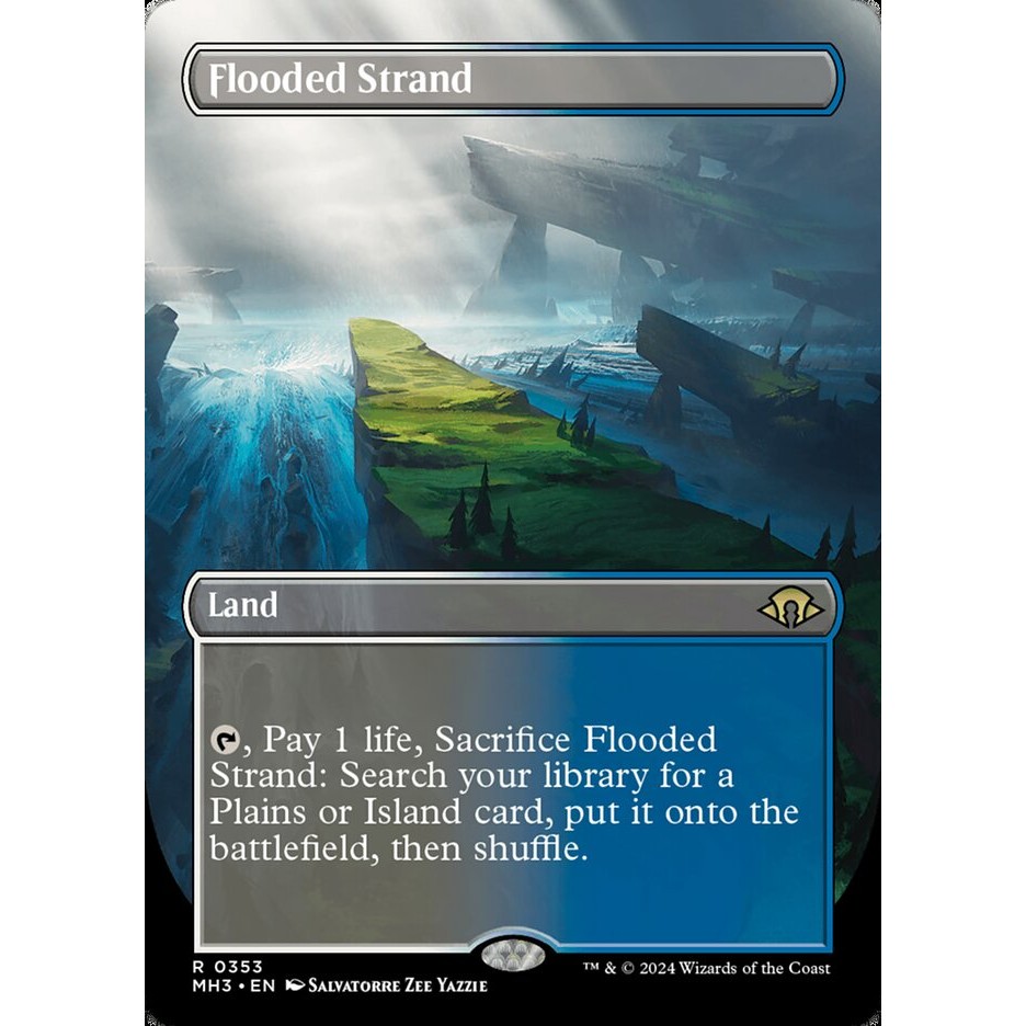 MTG Proxy Card - Flooded Strand (Borderless) | Modern Horizons 3 (MH3 ...