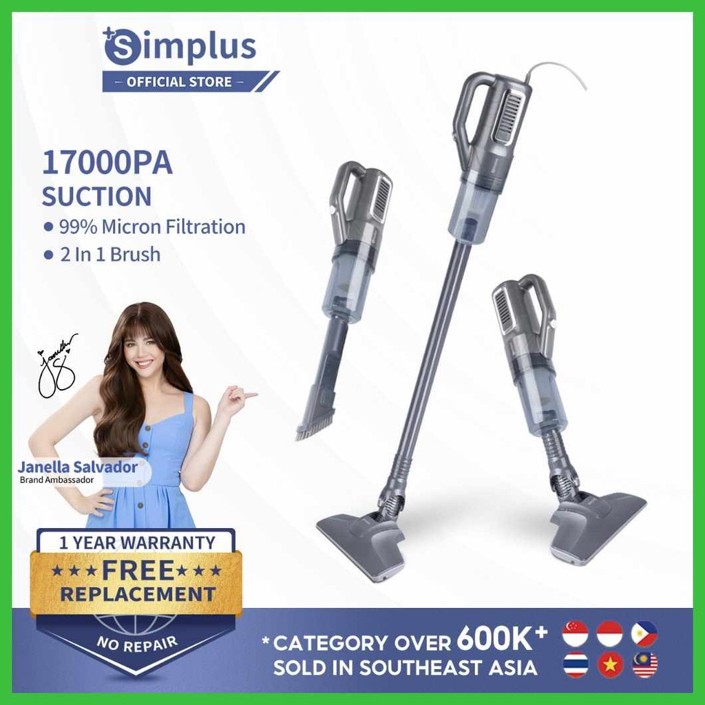 Simplus[do@Vacuum%C|Cleanerez17000Pa-HbStrong-VISuction-FA3-WTin-UV1 ...