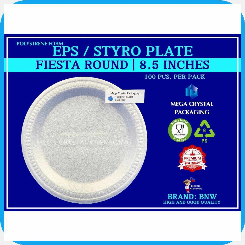 [100?NBuk$Pcs]~aL?Styro*la?/*cu?Disposable*r?Fiesta*L?Plate+y@Round 8.5 ...