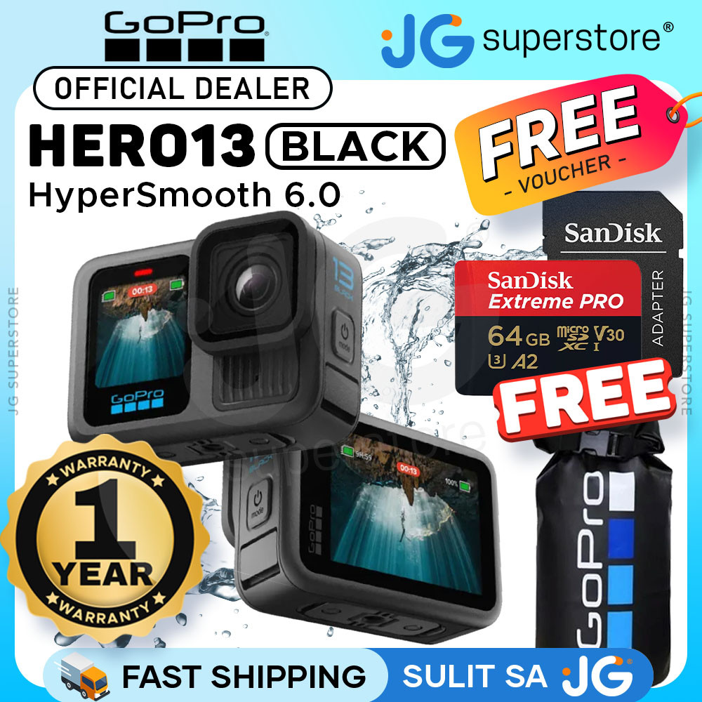 GoPro HERO13 / HERO 13 Black Waterproof Action Camera with 27MP 5.3K60 ...