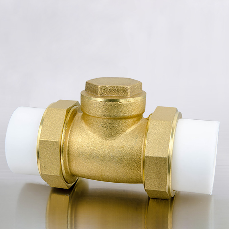 ~Brass Horizontal Check Valve With PPR Double Movable Joints For ...