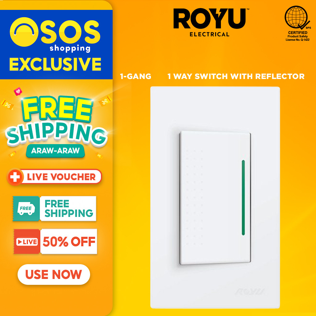 Royu WD 1-Gang 1-way Switch WD511 •OSOS• | Shopee Philippines