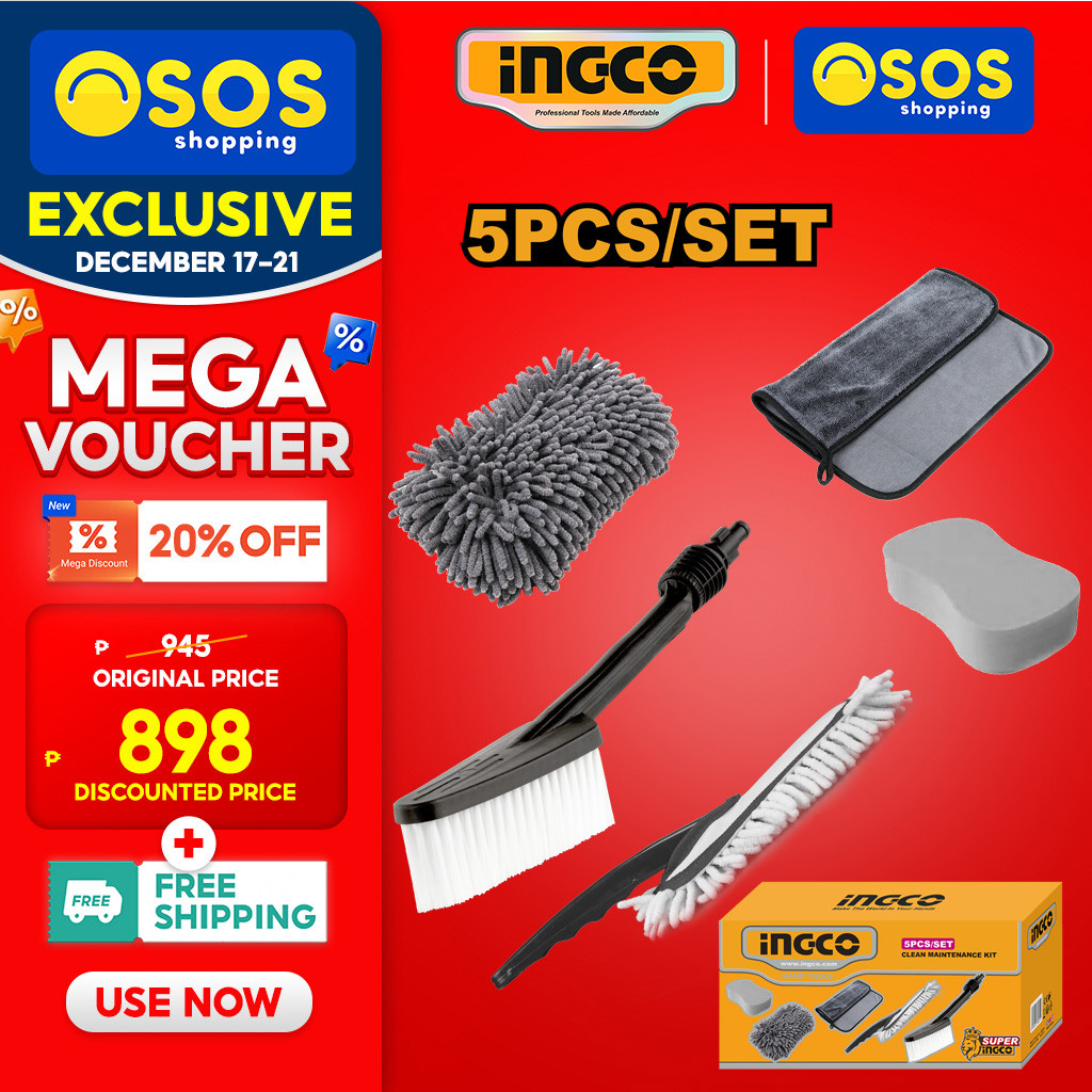 INGCO by OSOS 5pcs Cleaning Maintenance Kit Set Best for Cordless Tools ...