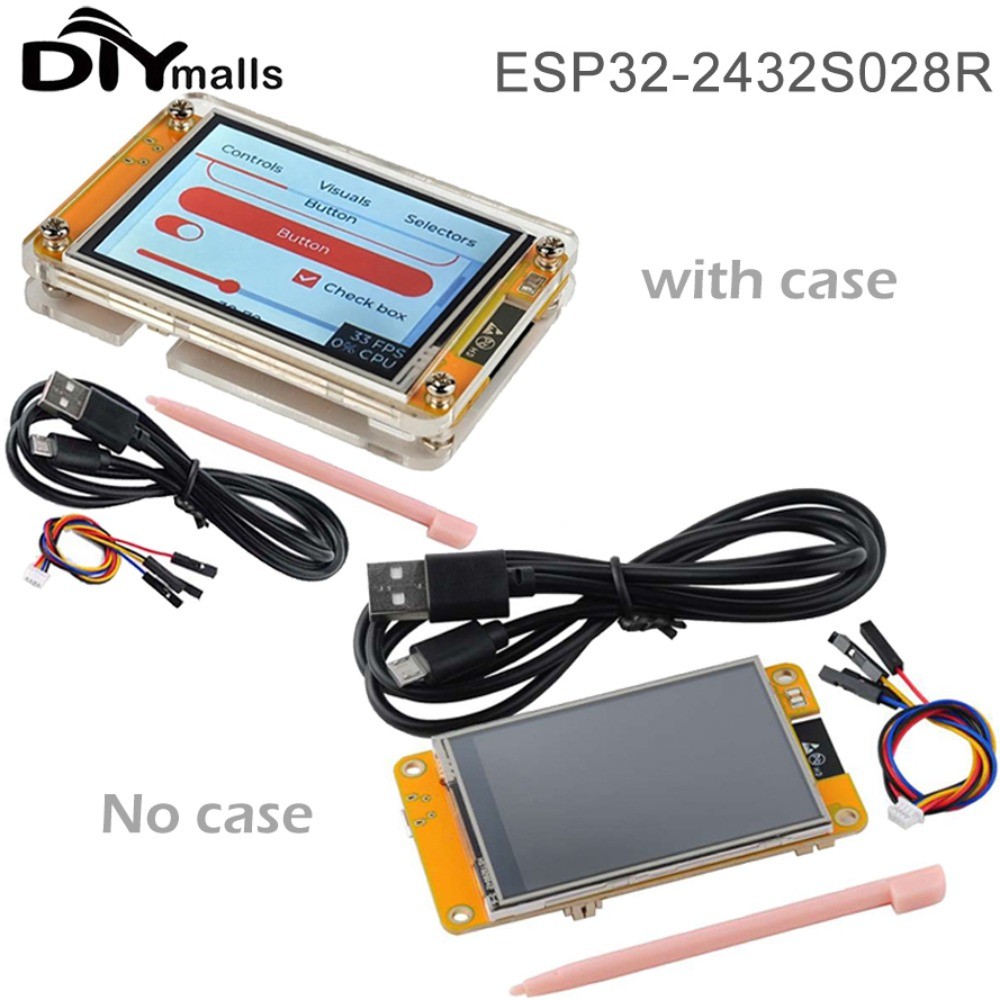 ☢2.8\" ESP32-2432S028R ESP32 Display ILI9341 Resistive Touchscreen TFT LCD Module ESP-WROOM-32 D ...