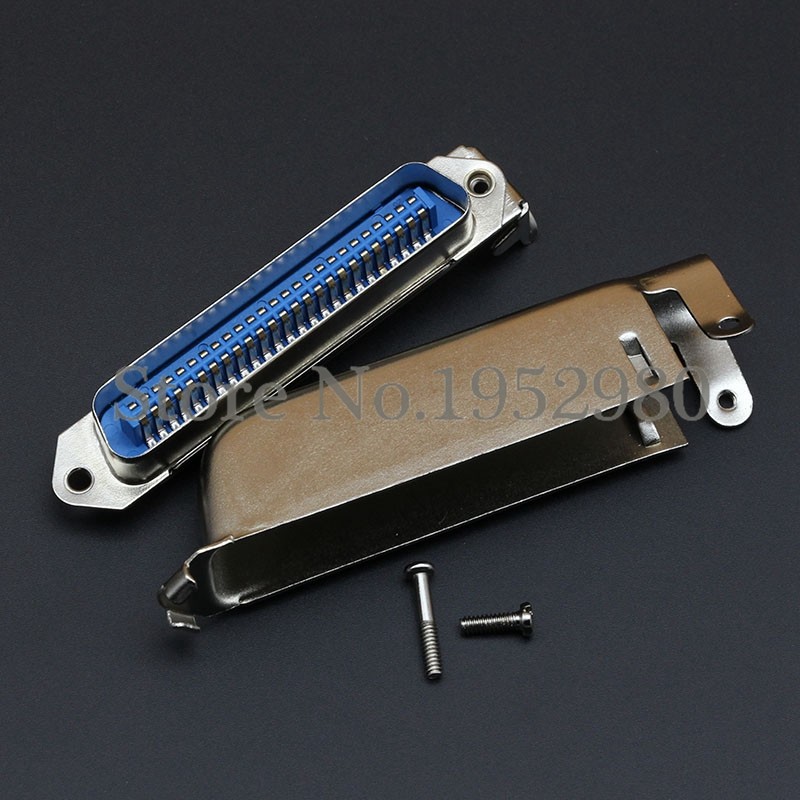 -5PCS Male Solder Centronics IDC Connector 50 Pin 90 Degree Computer ...