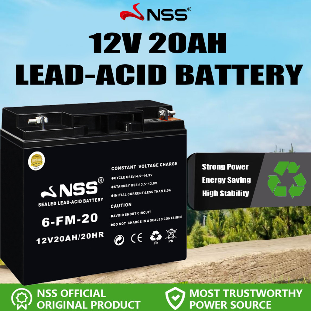 NSS 12V 20Ah Solar Battery Sealed Acid Battery Emergency Outdoor ...