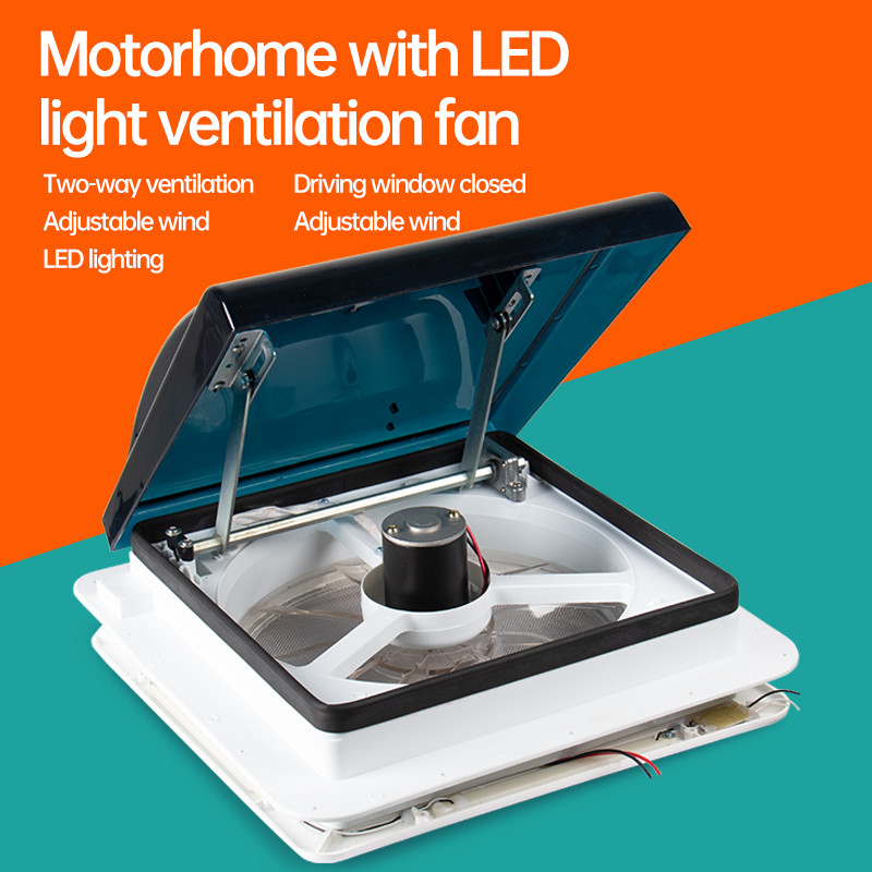 ☆RV Ventilation Fan Manual Control Ventilator Vents 12V With LED Fan ...