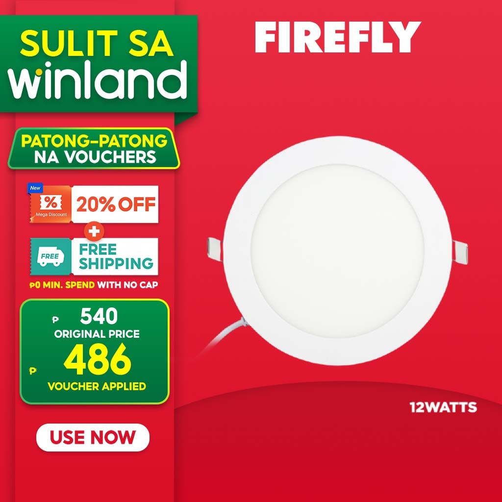 Firefly by Winland Basic Series 3-Color Recessed Slim LED Downlight 12W ...