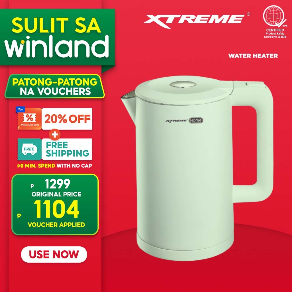 Xtreme by Winland HOME 1.7L Concealed Heating Element Cordless Electric ...