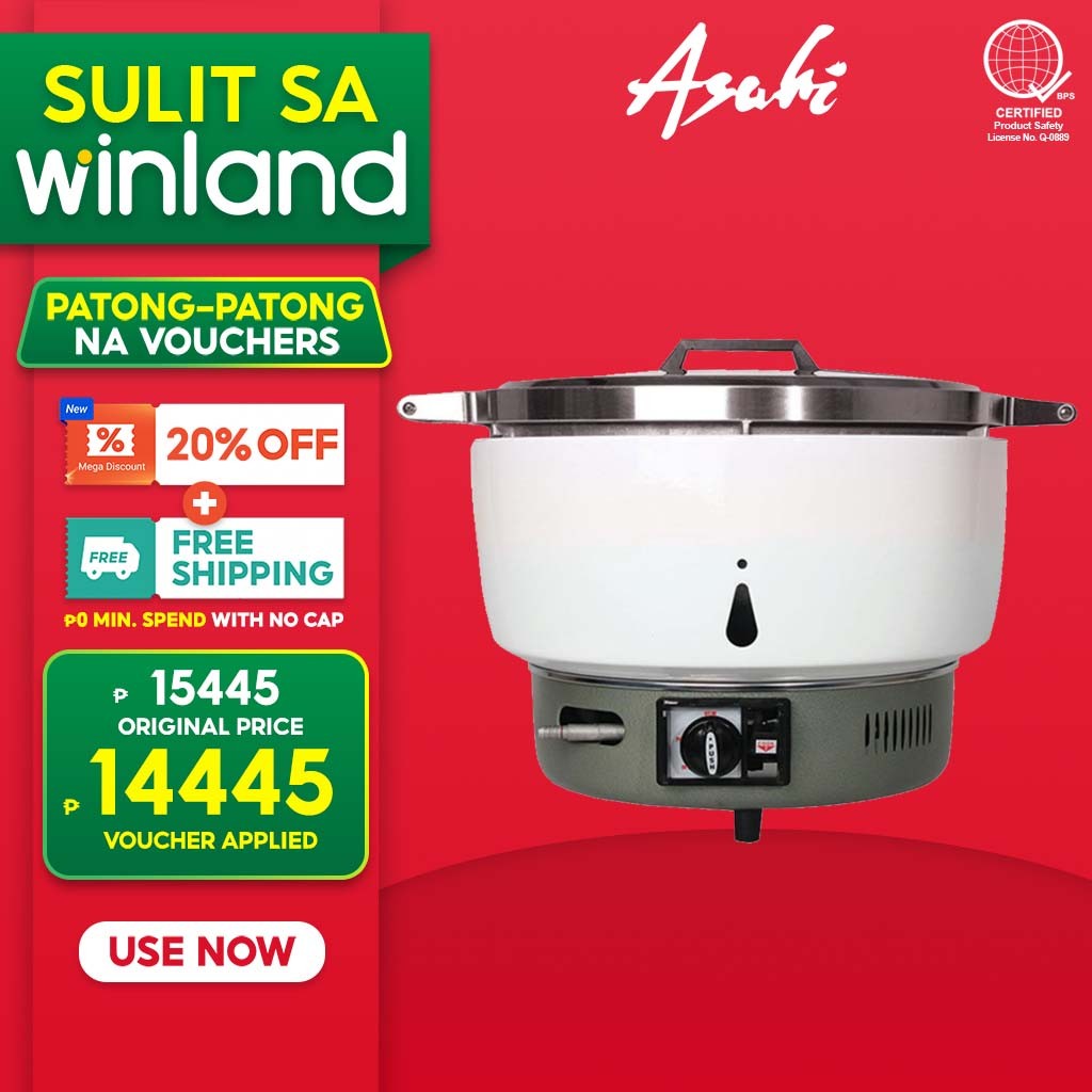Asahi by Winland LPG Rice Cooker 40-50cups 7kg RC-500 | Shopee Philippines