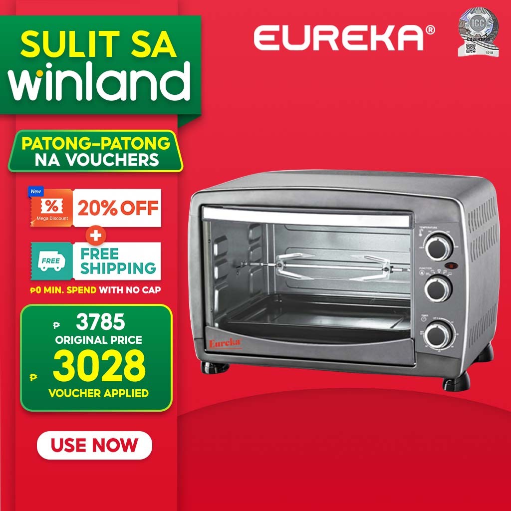 Eureka by Winland 30 Liters Electric Oven for Baking w/ 4 Cooking ...