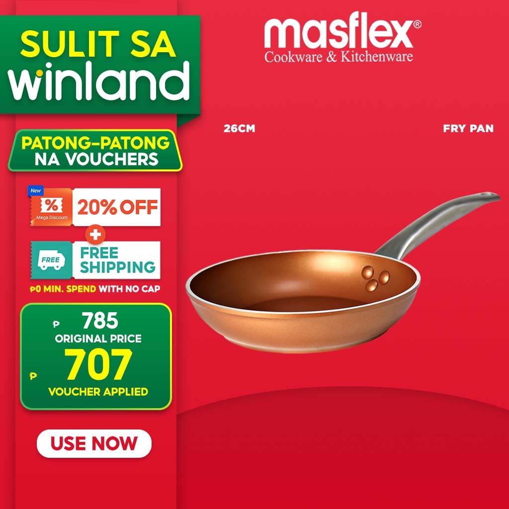 Masflex by Winland Forged Copper Non Stick Induction Fry Pan 26cm ...