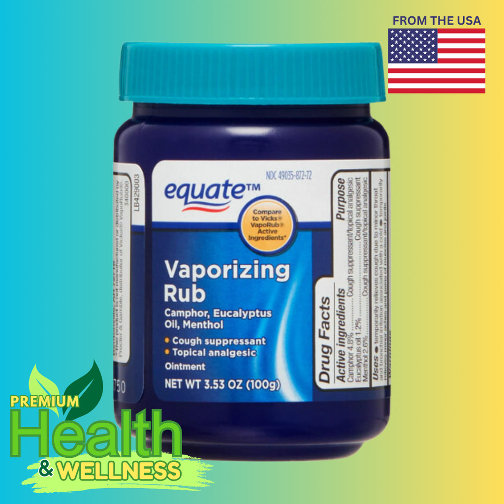Equate Vaporizing Rub - Camphor, Eucalyptus Oil, Menthol Ointment ...